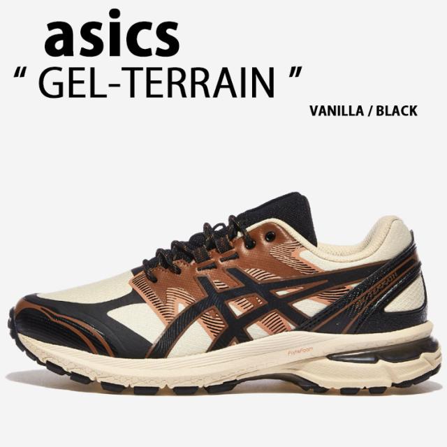 ASICS アシックス スニーカー GEL-TERRAIN 1203A342-250 VANILLA BLACK ゲル テレイン バニラ ブラック ブラウン ベージュ メンズ レディース