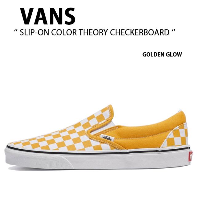 VANS バンズ スニーカー SLIP-ON COLOR THEORY CHECKERBOARD GOLDEN GLOWVN000BVZLSV スリッポン カラー セオリー