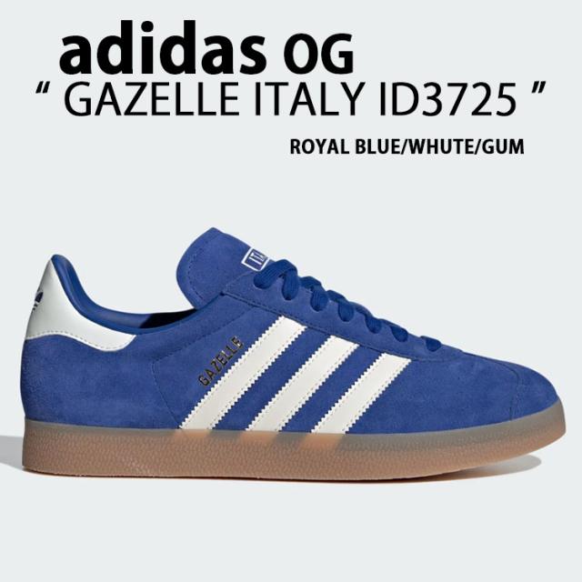 adidas originals アディダス スニーカー GAZELLE ITALY ID3725 イタリア  BLUE WHITE GUM ガゼル アズーリ スエード ロイヤルブルー