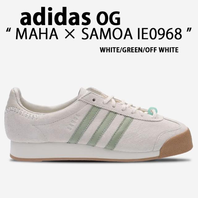 adidas originals アディダス スニーカー MAHA X ADIDAS SAMOA IE0968 マハ サモア コラボ WHITE GREEN ニュアンスカラー