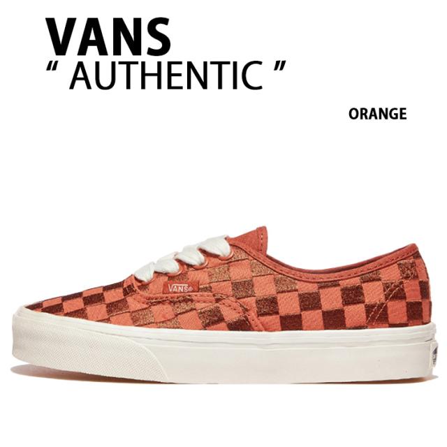 VANS バンズ スニーカー AUTHENTIC EMBROIDERED CHECKER ORANGE VN0009PVORA オーセンティック