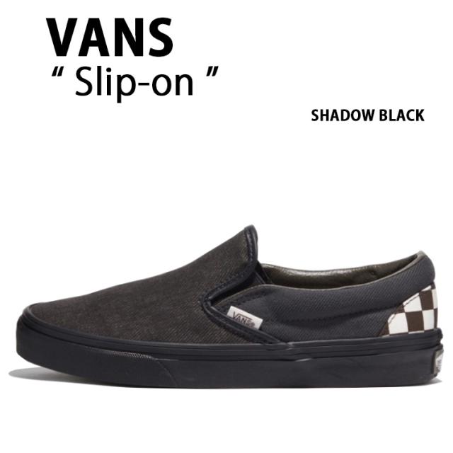 VANS バンズ スニーカー SLIP-ON Vainl Archive SHADOW BLACK VN000BVZRUX スリッポン シャドウ ブラック