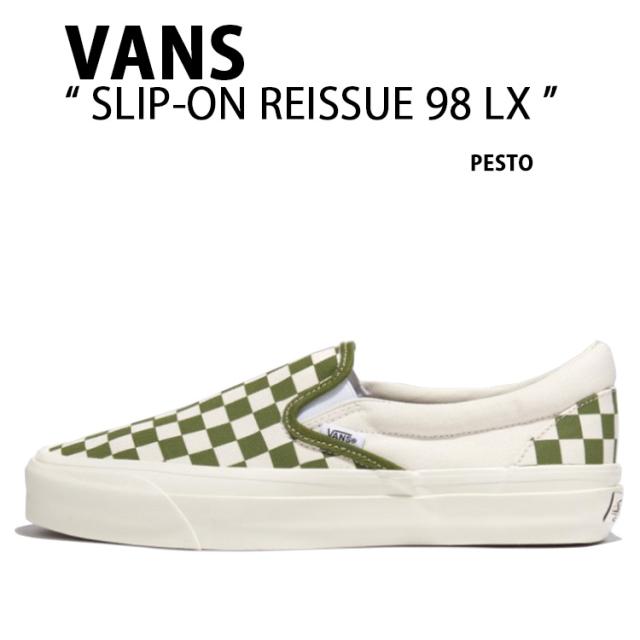 VANS バンズ スニーカー CHECKERBOARD SLIP-ON REISSUE 98 LX PESTO VN000CSECIB スリッポン リイシュー