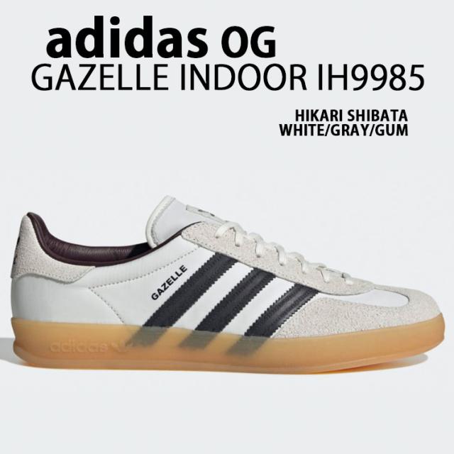 adidas Originals アディダス スニーカー GAZELLE INDOOR HIKARI SHIBATA IH9985 ガゼル インドア ヒカリシバタ WHITE GRAY GUM コラボ
