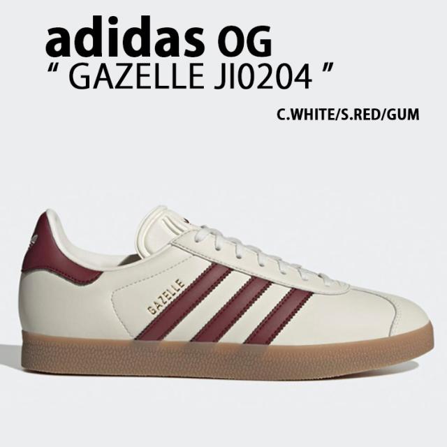 adidas originals アディダス スニーカー GAZELLE JI0204 ガゼル WHITE RED GUM シューズ テラス系 T-トゥ