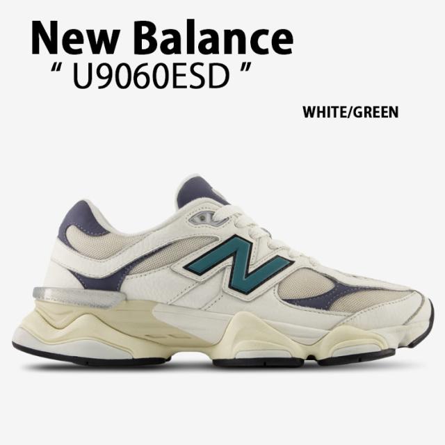 New Balance ニューバランス スニーカー U9060ESD WHITE GREEN 90/60 ニュアンスカラー くすみカラー スエード メッシュアッパー