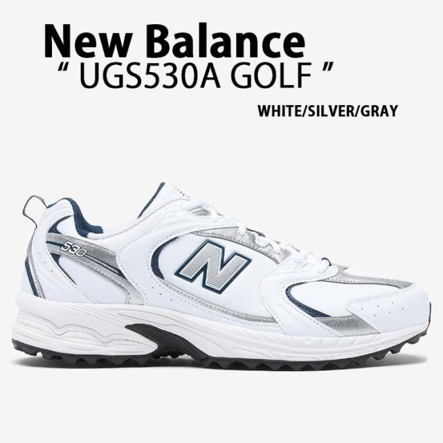 New Balance ニューバランス スニーカー ゴルフシューズ UGS530A GOLF スパイクレス WHITE SILVER GRAY ホワイト シルバー グレー