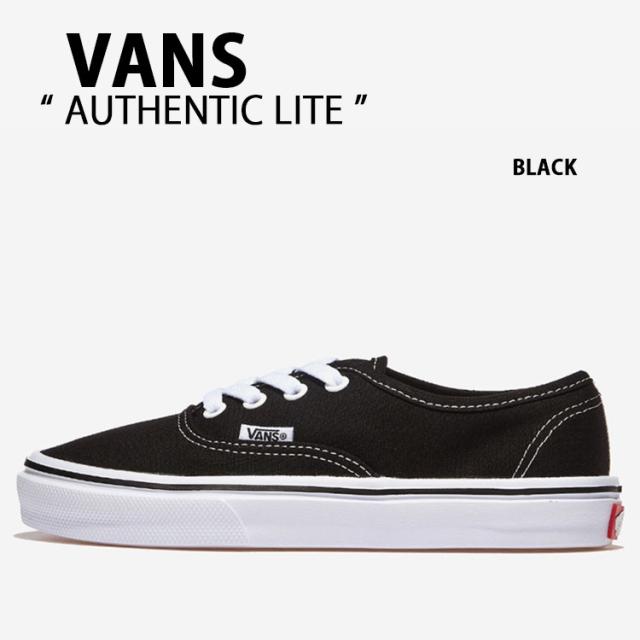 VANS バンズ スニーカー AUTHENTIC LITE BLACK WHITE V44 LITE オーセンティック ライト ブラック