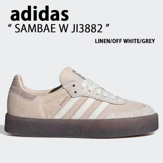 adidas アディダス スニーカー SAMBAE W JI3882 サンベイ ウィメンズ シューズ リネン レディース プラットフォーム 厚底