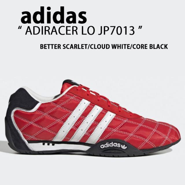 adidas アディダス スニーカー ADIRACER LO JP7013 SCARLET WHITE BLACK アディレーサー ロー シューズ スカーレット