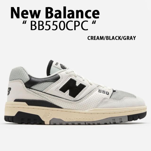 New Balance ニューバランス スニーカー BB550 BB550CPC CREAM BLACK GRAY シューズ ニューバランス BB550  クリーム ブラック グレー