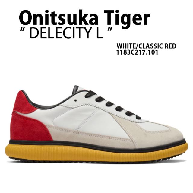 Onitsuka Tiger オニツカタイガー スニーカー DELECITY L WHITE RED 1183C217.101 シューズ デレシティ エル
