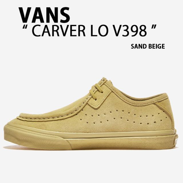 VANS バンズ スニーカー CARVER LO V398 SAND BEIGE シューズ カーバー ロー モックシューズ スエード 本革 サンドベージュ モックトゥ