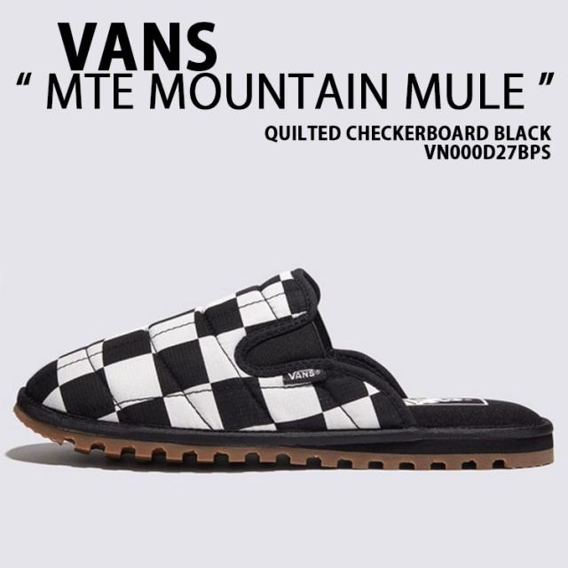 VANS バンズ ミュール シューズ MTE MOUNTAIN MULE QUILTED CHECKERBOARD BLACK VN000D27BPS マウンテンミュール  チェッカーボード ブラック
