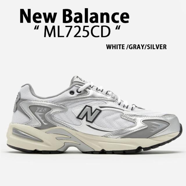 New Balance ニューバランス スニーカー ML725CD WHITE GRAY SILVER ランニングシューズ  NewBalanceML725 ホワイト グレー シルバー