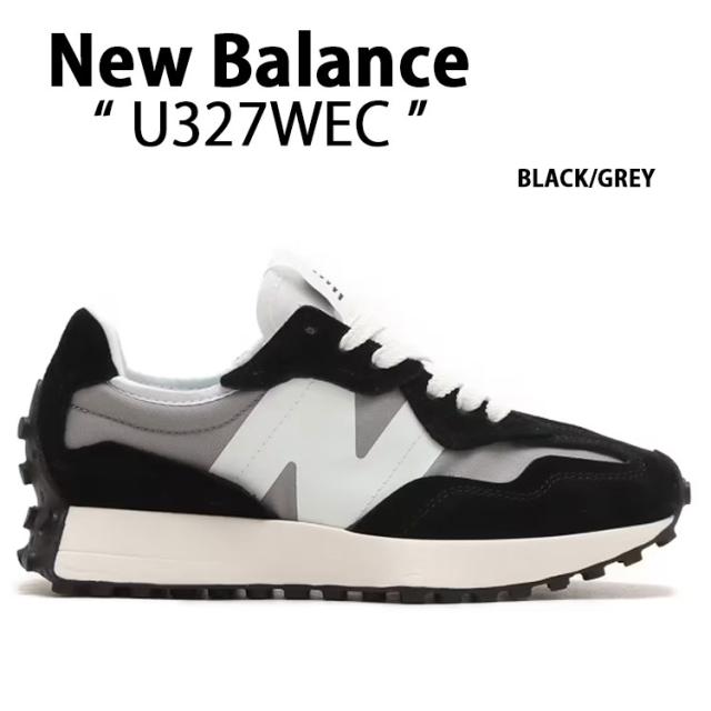 New Balance ニューバランス スニーカー U327WEC BLACK GREY シューズ ニューバランス327 ビッグN レザー 本革 ブラック グレー