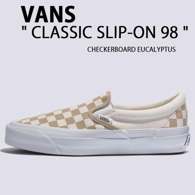 VANS バンズ スニーカー CLASSIC SLIP-ON 98 CHECKERBOARD EUCALYPTUS VN000D5AEQB クラシック スリッポン 98