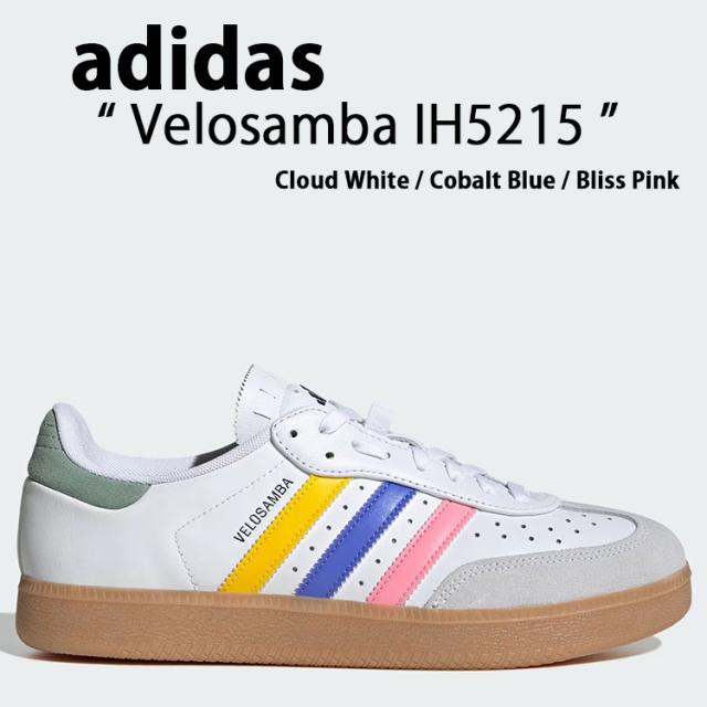 adidas アディダス スニーカー VELO SAMBA Cycling IH5215 ベロ サンバ サイクリング Cloud White / Cobalt Blue / Bliss Pink シューズ 3ストライプ クラウドホワイト コバルトブルー ブリスピンク メンズ レディース【中古】未使用品