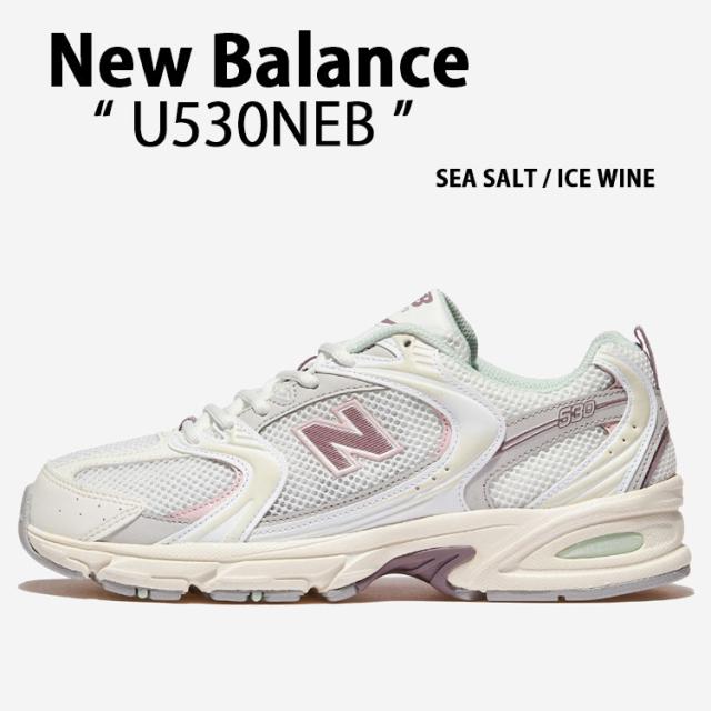 New Balance ニューバランス スニーカー U530NEB シューズ ホワイト パープル NewBalance530 メッシュ メンズ レディース