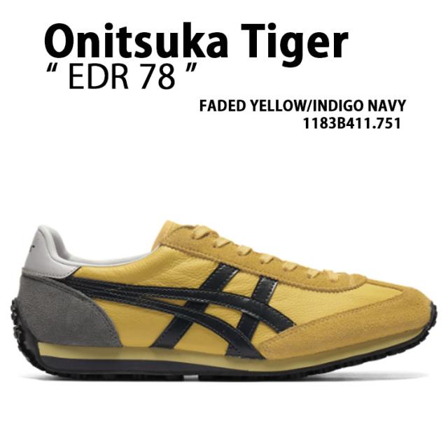 Onitsuka Tiger オニツカタイガー スニーカー EDR 78 FADED YELLOW INDIGO NAVY 1183B411.751 イーディーアール 78 イエロー ネイビー