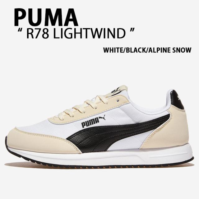 PUMA プーマ スニーカー R78 LIGHTWIND 400267-03 シューズ ALPINE  ホワイト ブラック アルパインスノー メンズ レディース