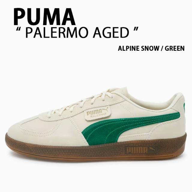 PUMA プーマ スニーカー PALERMO AGED 402854-05 シューズ パレルモ エイジド スノー グリーン スエード メンズ レディース