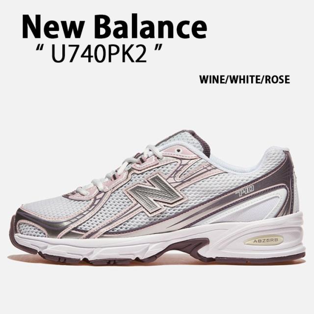 New Balance ニューバランス スニーカー U740PK2 WHITE PINK SILVER シューズ NewBalance740 ホワイト ピンク シルバー メッシュ メンズ レディース