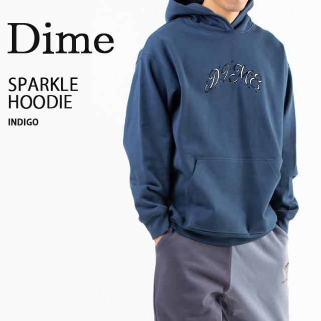 Dime ダイム パーカー  SPARKLE HOODIE INDIGO スパークルフーディー インディゴ メンズ レディース DIMKFSW009