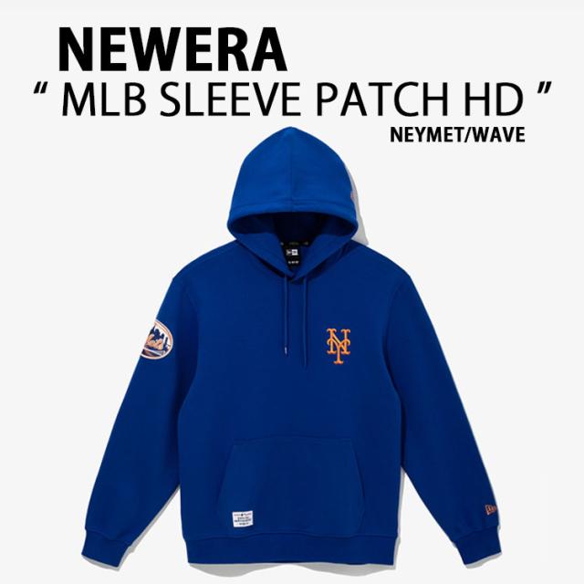 NEWERA ニューエラ パーカー AP MLB SLEEVE PATCH HD41 NEYMET メッツ SURF THE WAVE フーディー プルオーバーパーカー ブルー 14179207