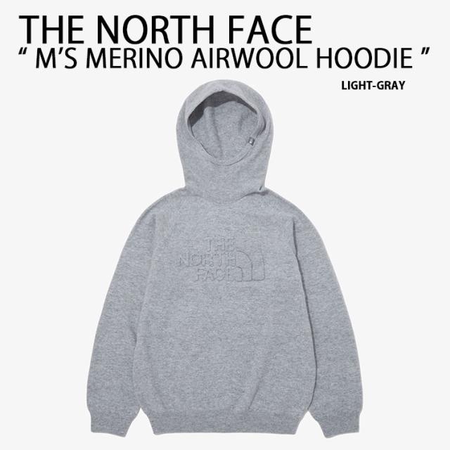 THE NORTH FACE ノースフェイス パーカー M’S MERINO AIRWOOL HOODIE セーター フーディー GRAY メリノウール シームレス NM5PP57A