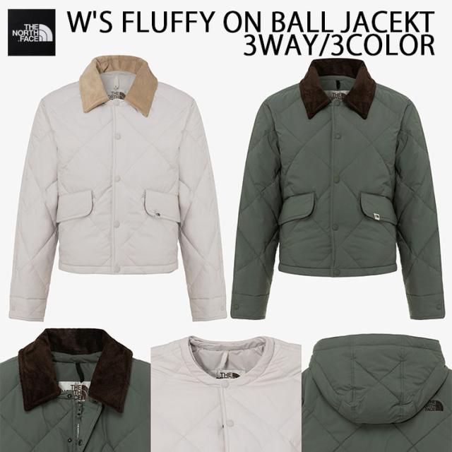 THE NORTH FACE ノースフェイス レディース キルティングジャケット W’S FLUFFY ON BALL JACEKT 3WAY フーディー クロップ丈 J3NQ81
