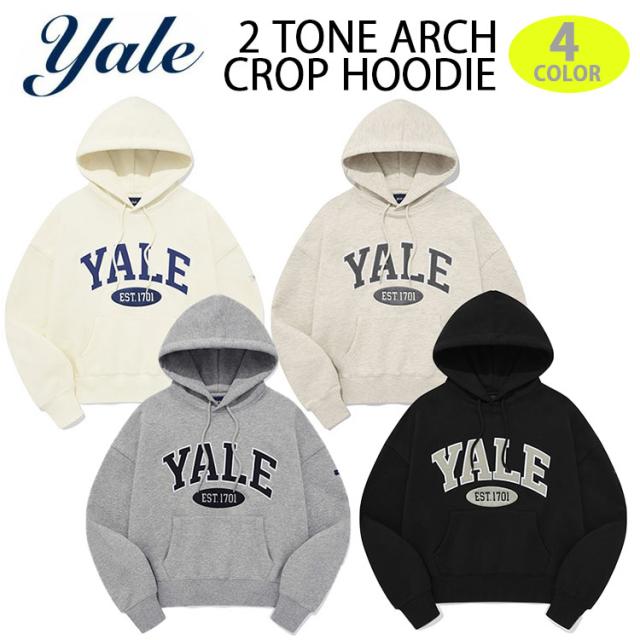 YALE イェール パーカー 2 TONE ARCH CROP HOODIE スウェットパーカー フーディー アメカジ クロップ丈 カレッジパーカー YD09HD0001
