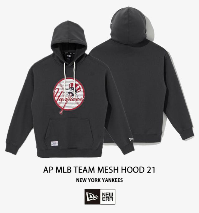NEWERA ニューエラ プルオーバーパーカー AP MLB TEAM MESH HD 21 NEYYAN ニューヨークヤンキース CHACOAL フーディ NYY 13086551 NEWERA ニューエラ プルオーバーパーカー AP MLB TEAM MESH HD 21