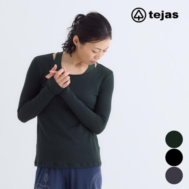 テジャス ヨガ tejas ウダカトップス tl252133 ヨガウェア トップス レディース 長袖 フリーサイズ あったか ウール おしゃれ 2025年 秋冬 新作