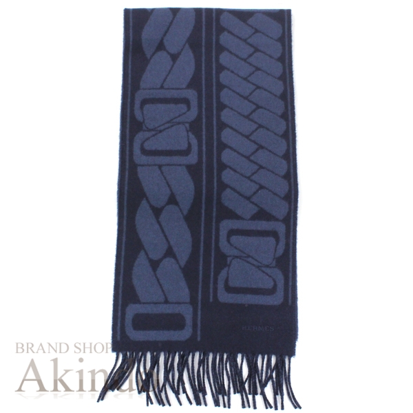 【新品】エルメス マフラー クリック・セ・ヌエ ネイビー フリンジ カシミア 100% メンズ レディース HERMES ギフト 人気 おしゃれ かわいい ブランド プレゼント ウィンター 秋冬