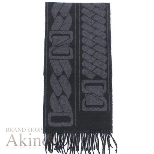 【新品】エルメス マフラー クリック・セ・ヌエ 黒 ブラック グレー フリンジ カシミア 100% メンズ レディース HERMES ギフト 人気 おしゃれ かわいい ブランド プレゼント ウィンター 秋冬