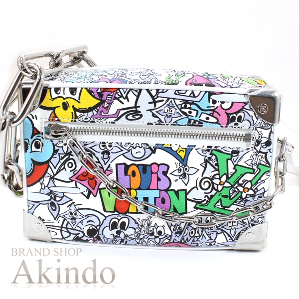 【新品】ルイヴィトン ショルダーバッグ ミニ ソフトトランク モノグラム コミック ホワイト 白 マルチカラー バッグ LOUIS VUITTON ルイ・ヴィトン ビトン カバン 斜め掛け メンズ レディース ミニバッグ クロスボディバッグ 斜めがけ ブランド バック