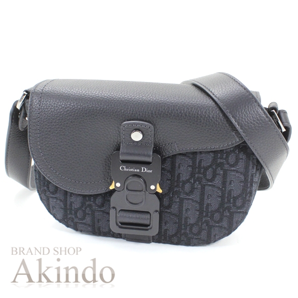 【新品】クリスチャン ディオール サドルフラップ メッセンジャーバッグ ミニ 2ADCA435YKS_H03E トロッター ショルダーバッグ キャンバス レザー ブラック 黒 Christian Dior メンズ レディース ユニセックス ブランド 定番 人気 プレゼント ギフト