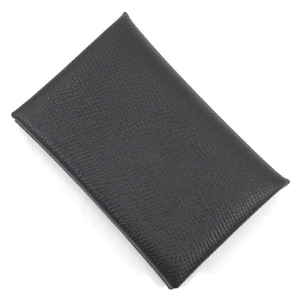 【新品】エルメス カードケース 名刺れ カルヴィ 黒 ブラック エプソン 二つ折り レザー ブラック HERMES メンズ レディース カードホルダー カード入れ 本革 2つ折り コンパクト 薄い ビジネス スリム シンプル ブランド プレゼント