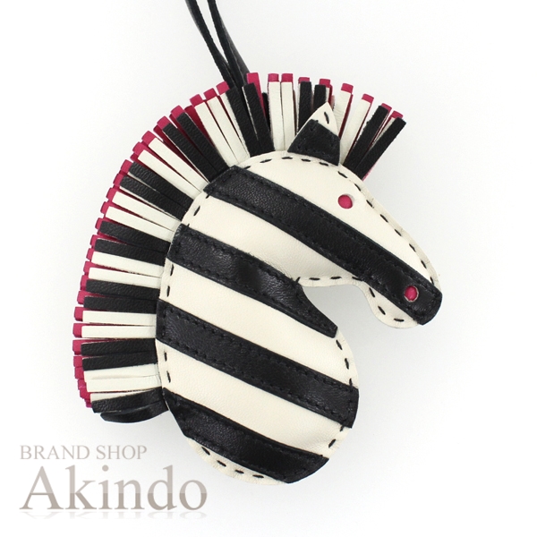 【新品・未使用】エルメス ジージー サバンナ サヴァンナ バッグチャーム ブラック 黒 クレ しまうま  シマウマ バーキン・ケリー・ピコタンに  レザー 革  HERMES かわいい