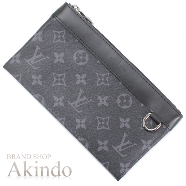 【新品・未使用】ルイヴィトン ミニクラッチバッグ ポーチ 長財布 モノグラム・エクリプス スマホ入れ ポシェット・ディスカバリーPM 黒ブラック カードポケット付き メンズ M44323 LOUIS VUITTON