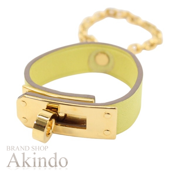 エルメス ケリー グローブホルダー ケリー イエロー ゴールド金具 チェーン付き 手袋ホルダー HERMES メンズ レディース バッグチャーム プレゼント ブランド 定番 人気 バッグチャーム