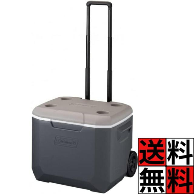 コールマン クーラーボックス キャンプ ハードクーラー アウトドア 大型 ローラー 大容量 56L 保冷 移動 便利 ホイール 学校 部活 運動 スポーツ 運動会 ペットボトル COOLER 60QT 2000036781 Coleman グレー