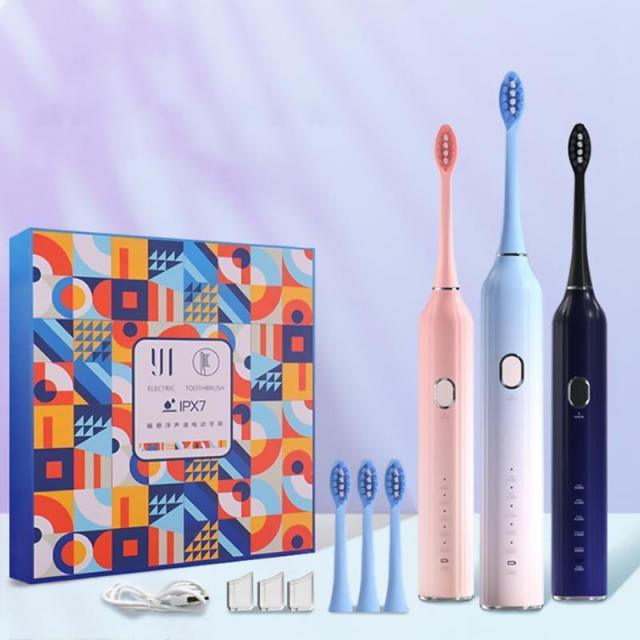 電動歯ブラシ 歯ブラシ ソニッケアー 音波歯ブラシ 超音波歯ブラシ 口腔洗浄器 電動はぶら 充電式 IPX7防水 130日間使用可能 替えブラシ 2本