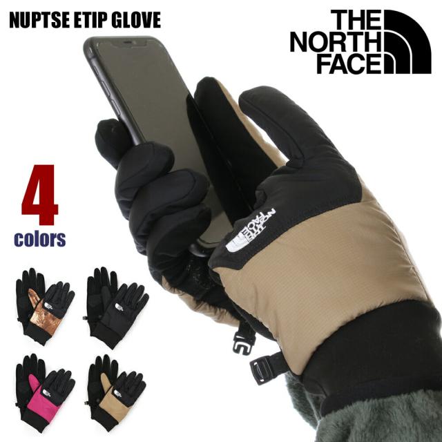 ノースフェイス 手袋 スマホ メンズ レディース THE NORTH FACE ザ・ノース・フェイス ヌプシ イーチップ グローブ 防水 防寒 スマートフォン対応 スマホ対応 おしゃれ アウトドア ファッション 大きいサイズ ブラック 黒 ピンク カーキ 迷彩 カモ柄 プレゼント NN62520
