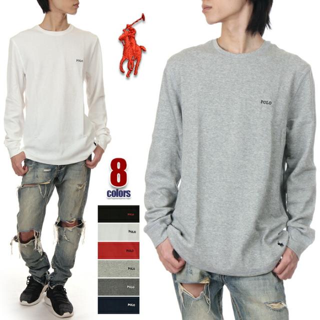 ラルフローレン 長袖 Tシャツ メンズ レディース キッズ 大きいサイズ RALPH LAUREN サーマル ロンT 長袖Tシャツ USAモデル クルーネック 大きめ ゆったり おしゃれ シンプル ロゴ ポロ ラルフ プレゼント 男性 ブランド グレー ベージュ 黒 白 赤 紺 S M L XL 2XL