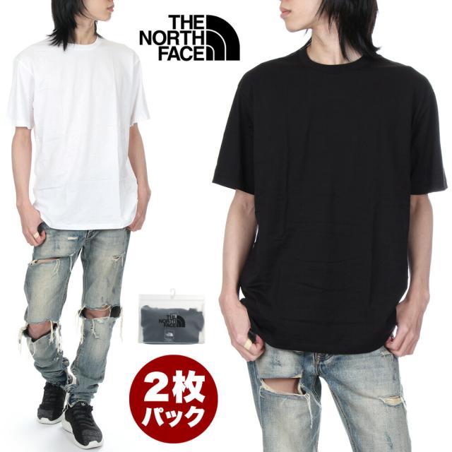 【2枚パック】ノースフェイス 半袖 Tシャツ メンズ レディース THE NORTH FACE ザ・ノース・フェイス ショートスリーブフラッシュドライパックティー セット 大きいサイズ 無地 コットン 綿100％ 吸汗速乾 おしゃれ ブランド インナー 夏 黒 白  S M L XL NT32542