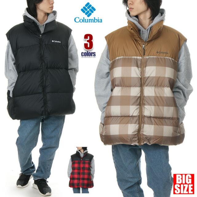 コロンビア ベスト メンズ ビッグサイズ COLUMBIA パフェクト 2 ベスト 中綿ベスト ダウンベスト 撥水 防寒 アウトドア ブランド ファッション 大きいサイズ 黒 チェック柄 ベージュ 赤 4XL 5XL 6XL 2025833