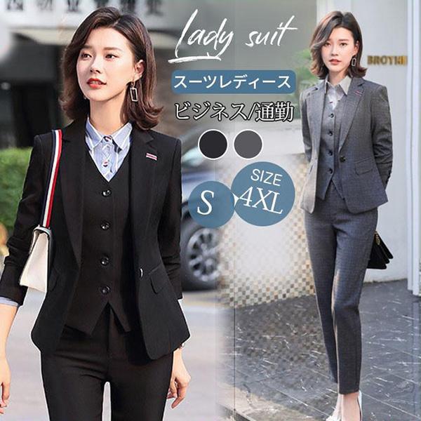 スーツレディース スーツ ビジネススーツ セットアップスーツ フォーマルスーツ 通勤 オフィス パンツスーツ 就活 面接 大きいサイズ オフィス