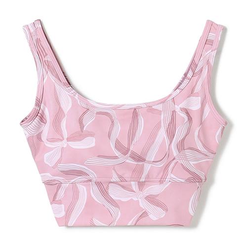 チャコット・バランス Chacott BALANCE リボンプリントブラトップ ヨガ ウィメンズ 256200-7222-52-446